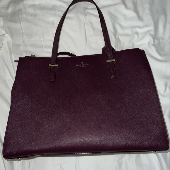 kate spade | Bags | Kate Spade Work Tote Bag Plum Colored | Poshmark